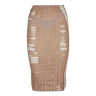 Diesel Femme, Jupes, Beige, Taille: 36 FR Midi Skirt