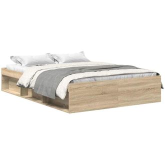 vidaXL Bettgestell Sonoma-Eiche 160x200 cm Vidaxl