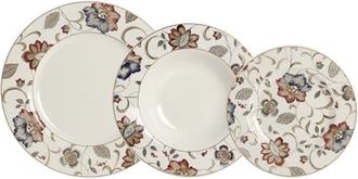 Queens Jacobean Keramikgeschirr, 12-teilig, für 4 Personen