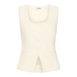 Ichi Weste - - Jackets - Damen - Beige - L