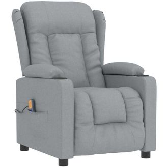 vidaXL Massagesessel Hellgrau Stoff Vidaxl