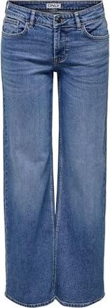 Only Onljudy-O LW Wide Leg DNM Tai712 Noos, Moyenne Bleu Denim, M Femme, Moyen Bleu Denim, M