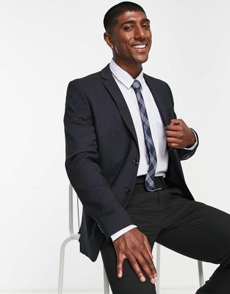 Jack & Jones Solaris blazer &agrave; simple boutonnage coupe slim noir