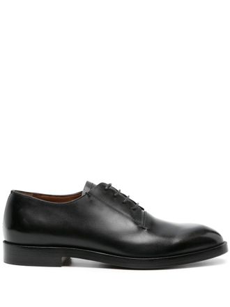Ermenegildo Zegna Derby-Schuhe mit mandelf&ouml;rmiger Kappe - Schwarz