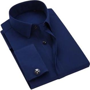Generic Chemise fran&ccedil;aise &agrave; manches longues pour homme - Coupe ajust&eacute;e - Robe de mariage, 8, 5XL