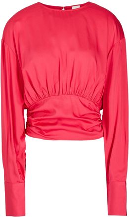 8 by YOOX VISCOSE WAIST GATHERING BLOUSE