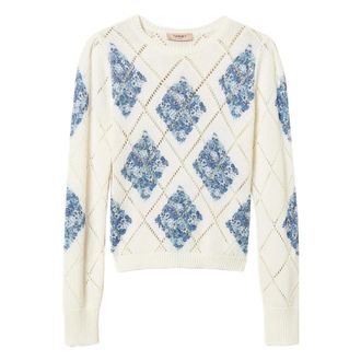 Twinset Damen, Strickwaren, Wei&szlig;, LGr&ouml;&szlig;e