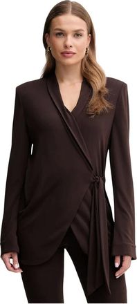 Gaud&igrave; Femme, Vestes, Brun, Taille: 36 FR Blazer &agrave; nouer