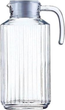 Luminarc ARC 30629 Quadro Krug, K&uuml;hlschrankkrug mit Deckel, 1.7 Liter, Glas, transparent, 1 St&uuml;ck