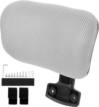 Hemobllo FOYTOKI H&ouml;henverstellbare B&uuml;rostuhl Kopfst&uuml;tze mit Clip Ergonomisches Stuhlkopfkissen aus Grauem Material Komfortable Nackenst&uuml;tze f&uuml;r Computer und Sc