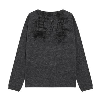 Maison Margiela Numbers Langarmshirt - - Tops - Damen - Grau - M