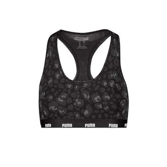 Puma Femme Printed Racer Back Soutien-Gorge De Sport, Noir Combo, L EU