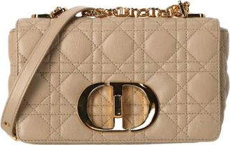 Dior Sac Caro Petit Mod&egrave;le Pr&eacute;-owned - Femme - Pre-owned - Beige - Taille: ONE Size