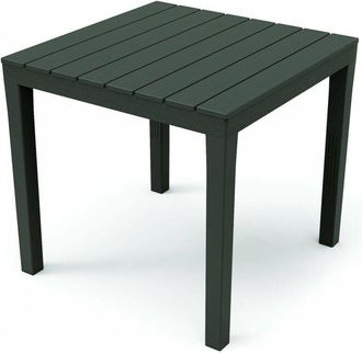 Dmora Table dext&eacute;rieur Vo, 4 places, imperm&eacute;able et hydrofuge Made in Italy, 78x78x72h cm Noir Anthracite