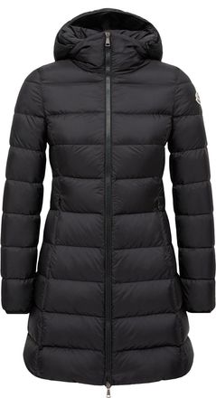 Moncler Moncler Doudoune Longue &Agrave; Capuche Gie, Femme, Noir, Taille: 00