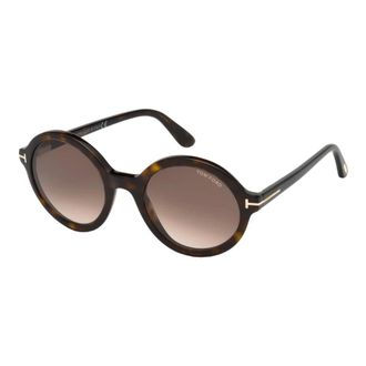 Tom Ford Femme, Accessoires, Brun, Taille: 52 MM Lunettes de soleil chics &agrave; motif Havane | Roviex Shaded