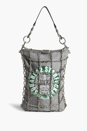 Dsquared2 Pl&uuml;schtasche mit Kette Dsquared2