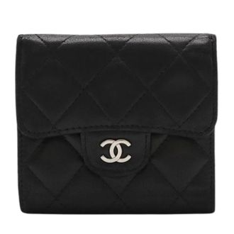 Chanel Pre-owned Matelasse Coco Mark Leder Geldb&ouml;rse - - Pre-owned - Damen - Schwarzk - ONE SIZE