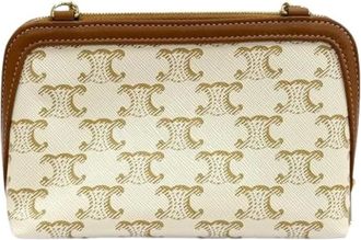 Celine Pre-owned Sac bandouli&egrave;re vintage en toile - Femme - Pre-owned - Blanc - Taille: ONE Size