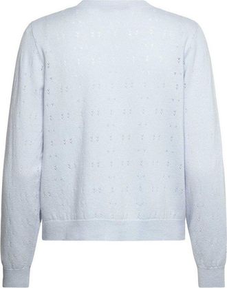 Rosemunde Strickjacke Laica Pointelle cardigan mit Rundhalsausschnitt, wundersch&ouml;nes Ajour-Strickmuster