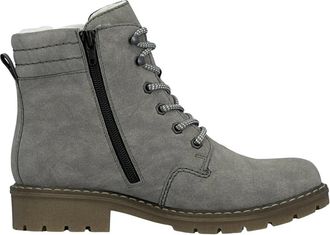 Rieker Schn&uuml;r-Stiefel mit Futter - - Shoes - Damen - Grau - 38 EU