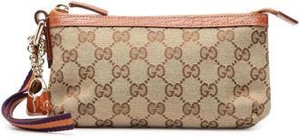 Gucci Clutches - GG Canvas Jolicoeur Pochette - Gr. unisize - in Braun - f&uuml;r Damen