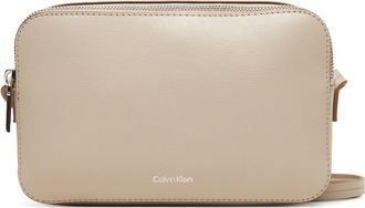 Calvin Klein Handtasche Calvin Klein Foil Logo Elongated Camera Bag LV04F3276G Beige