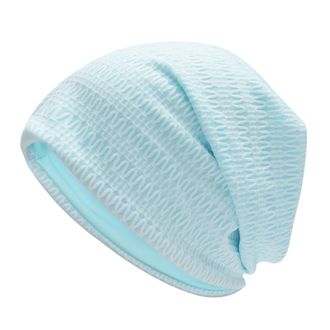 ZLYC Summer Long Slouch Beanie Leicht Weich Jersey M&uuml;tze f&uuml;r Damen und Herren(Motiv Blau)