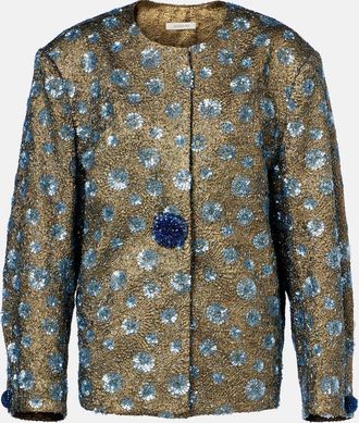 Jacques Wei Verzierte Oversize-Jacke