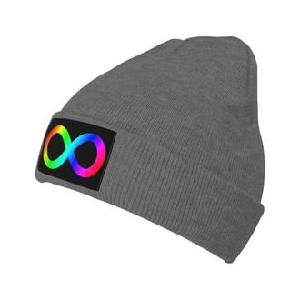 Generic Bonnet en Tricot Symbole Amusant De La Neurodiversit&eacute; Respirant Casquette De Cr&acirc;ne &Agrave; Revers Coupe-Vent Bonnet Hiver pour lescalade Course &Agrave; Pied Cycli