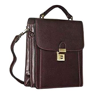 Katana Sacoche en cuir homme Marron choco