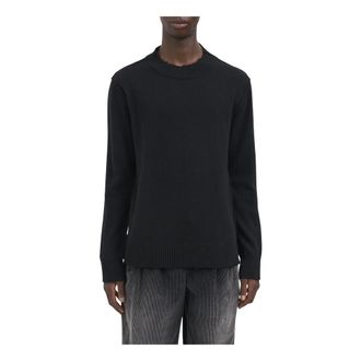 Andrea Ya'aqov Rundhals-Pullover Regular Fit - - Knitwear - Herren - Schwarzk - S
