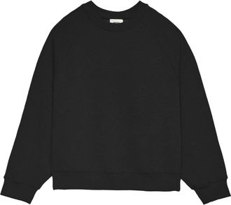A Paper Kid Femme, Sweatshirts et sweats &agrave; capuche, Noir, Taille: 40/42 FR Felpa Girocollo Over Stampa Retro