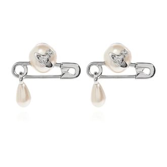Vivienne Westwood Claude Small Stud Earrings - - Accessories - Damen - Grau - ONE SIZE