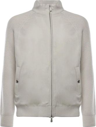 Eleventy Homme, Sweatshirts et sweats &agrave; capuche, Gris, Taille: 2XL Zip-throughs