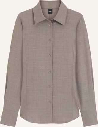 HUGO BOSS Bluse Bannel Slim Fit beige