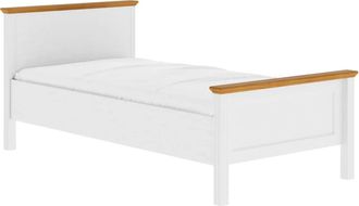 M&S Collection Letto Una Piazza E Mezza 120x200 Cm In Pino Massello Bianco Rovere