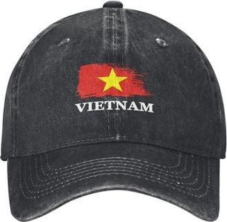 Generic Casquettes Sports,Brossez Le Drapeau Vietnamien du Vietnam,Classic Casquette De Camionneur Unisexe Chapeau De Golf pour Sport Femme Tennis