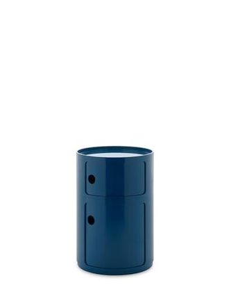 Kartell Componibili Big, Container 2-fächer, Durchmesser 42 cm, Blau