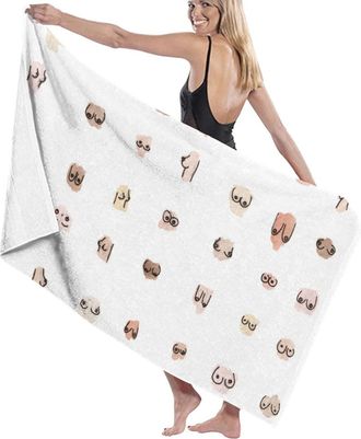 IUBBKI Boobs Strandtuch, weiche Mikrofaser, saugf&auml;higes Strandbadetuch, Erwachsene, Unisex, Kinder, Handtuchdecke, 32 x 52 Zoll