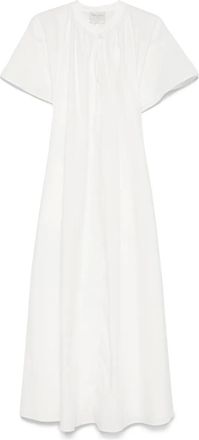 Forte_Forte Maxikleid aus Popeline - Wei&szlig;