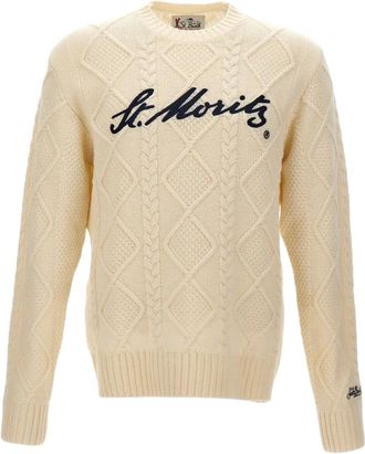 MC2 Saint Barth Pull en tricot Bergen - Homme - Pulls - Blanc - Taille: M