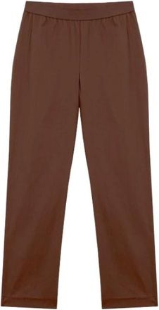 Alpha Studio Femme, Pantalons, Brun, Taille: 48 FR Pantalon Cigarette en Coton Technique