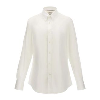 Brunello Cucinelli Twill Slim-Fit Hemd - - Shirts - Herren - Wei&szlig; - XL