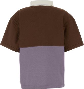 Prada Colorblock Cotton Polo Shirt - Brown
