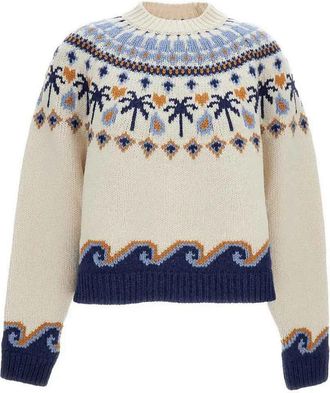 Alanui Pull Col Rond - Blanc