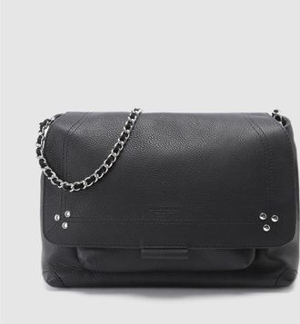 Jerome Dreyfuss Sac Lulu M Cuir Noir Silver