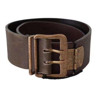 Ermanno Scervino Homme, Accessoires, Brun, Taille: 60 CM Ceinture de mode en cuir marron