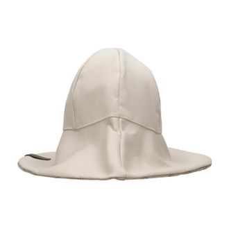 Max Mara Beiger Baumwoll Jacquard Wendbarer Hut - - Accessories - Damen - Beige - 58 CM