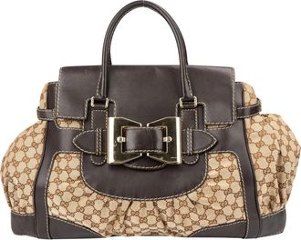 Gucci Crossbody Bags - Gucci GG Monogram Big Ribbon Handbag - Gr. unisize - in Braun - f&uuml;r Damen